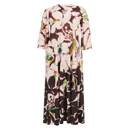 Yoek Kleid Damen Gr&ouml;&szlig;e 54/56 beige / gr&uuml;n / rot / schwarz Sommerkleid