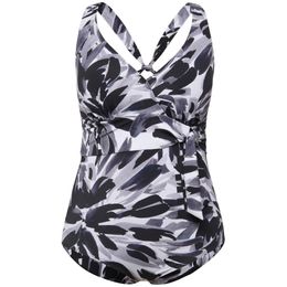 Ulla Popken Badeanzug Damen Gr&ouml;&szlig;e 10XL violettblau / pastelllila / helllila / schwarz