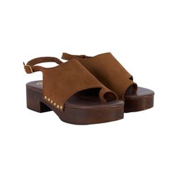 Desa Sandale 'Zehenring-Sandalen' Damen Gr&ouml;&szlig;e 40 kastanienbraun