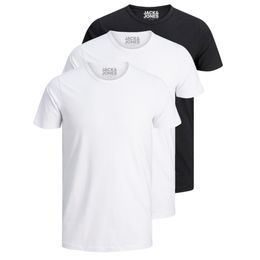 Jack & Jones JACK & JONES Shirt 'JJO-Neck' male size M Black / White