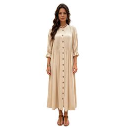 Yesfashion Kleid Damen Gr&ouml;&szlig;e 38 beige Sommerkleid
