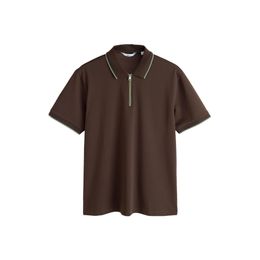 next Poloshirt Herren Gr&ouml;&szlig;e L enzian / dunkelbraun / oliv