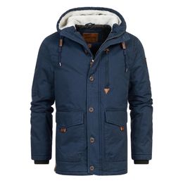 INDICODE JEANS Winter Jacket ' Crossing ' male size M Dark blue / Brown