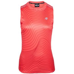 Gorilla Wear Top 'Mokena' Damen Gr&ouml;&szlig;e XL grau / rot / melone
