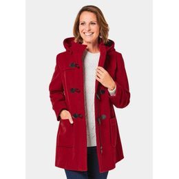 GOLDNER Kurzgr&ouml;&szlig;e: Eleganter Wintermantel mit Kapuze in rot | Gr.: 22