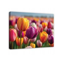 WALLARENA Leinwandbild Blumen in Bunt | Gr.: 40 x 30 cm