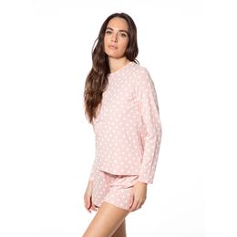 Sanetta Schlafshirt Damen Gr&ouml;&szlig;e L rosa / wei&szlig;