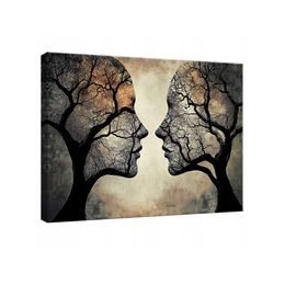 WALLARENA Leinwandbild Abstrakt in Beige | Gr.: 40 x 30 cm