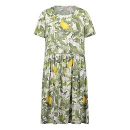 Cartoon Casual-Kleid mit Eingrifftaschen Damen Gr&ouml;&szlig;e 46 creme Sommerkleid