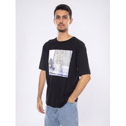 Only & Sons Only & Sons Shirt 'Banksy Ss Rlx Tee Black Road' Herren Gr&ouml;&szlig;e S schwarz