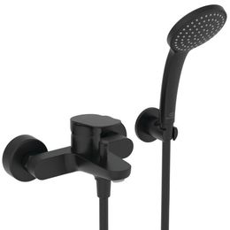 Ideal Standard Ceralife O Badewannenarmatur BE115XG Ausladung 156mm, mit Handbrause-Set, silk black
