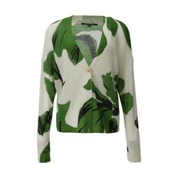 comma, COMMA Strickjacke Damen Gr&ouml;&szlig;e S gr&uuml;n / wei&szlig;