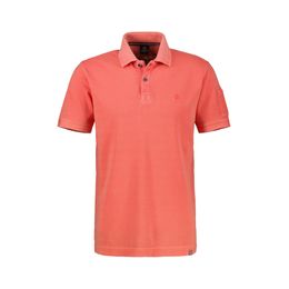 Lerros Poloshirt, unifarben aus gestreiftem Piqu&eacute;-Gewebe Herren Gr&ouml;&szlig;e S rot