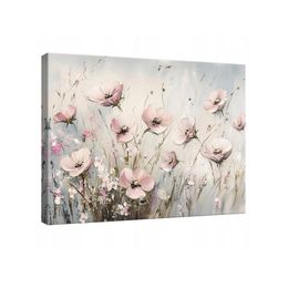 WALLARENA Leinwandbild Blumen Wilde in Rosa | Gr.: 60 x 40 cm