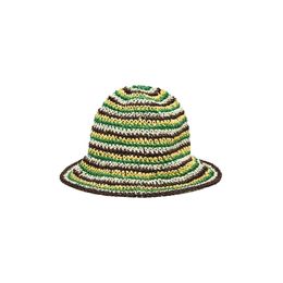 Bershka Hut Herren Gr&ouml;&szlig;e 55/60 braun / gelb / gr&uuml;n / wei&szlig;