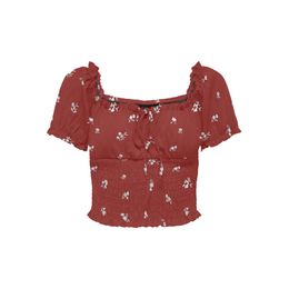 Only Bluse 'ONLHillary' Damen Gr&ouml;&szlig;e XS hellgrau / dunkelrot / wei&szlig;