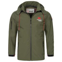 Arctic Seven Jacke Herren Gr&ouml;&szlig;e 5XL oliv / knallrot / wei&szlig;