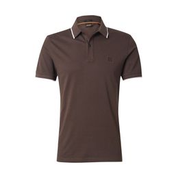 BOSS Poloshirt 'Passertip' Herren Gr&ouml;&szlig;e L schoko / wei&szlig;