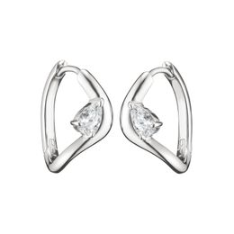 Thomas Sabo Creolen mit wei&szlig;em Zirkonia in Tropfen Damen Gr&ouml;&szlig;e One Size silber / wei&szlig;