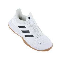 Adidas Sportschuh 'Court Flight Indoor' Damen Gr&ouml;&szlig;e 40.5 schwarz / wei&szlig; / offwhite