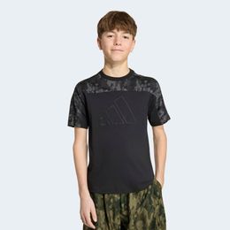 adidas Sportswear Funktionsshirt Damen Gr&ouml;&szlig;e 176 grau / schwarz
