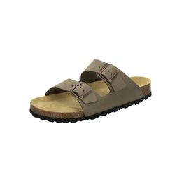 AFS-Schuhe Mules 'Pantoletten Herren Zweischnaller khaki Nubukleder' male size 47 Khaki