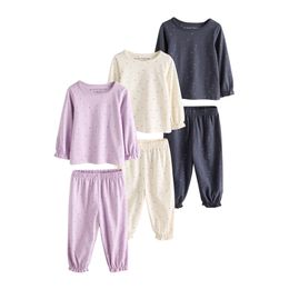 next Pyjama M&auml;dchen Gr&ouml;&szlig;e 86 navy / flieder / rot / wollwei&szlig;