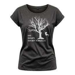 MAKAYA Shirt 'Ich geh schaukeln' female size 5XL Grey