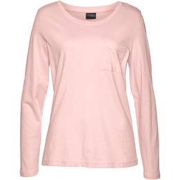 Vivance Dreams by Lascana Damen Pyjama, rosa/dunkelblau-gebl&uuml;mt, Gr&ouml;&szlig;e 36/38