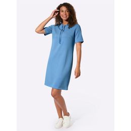 WITT Damen Shirtkleid mit kurzen &Auml;rmeln, himmelblau, Gr&ouml;&szlig;e 38