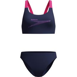Speedo SOLID BOOM LEADERBACK Bikini Set Damen - Gr&ouml;&szlig;e 42 - blau
