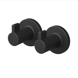 Lenz Handtuchhaken 'Nero' rund schwarz 2 St&uuml;ck