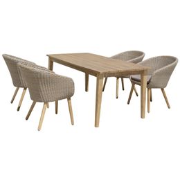 Garden Pleasure Gartenm&ouml;belset 'Visalia' f&uuml;r 4 Personen Akazienholz