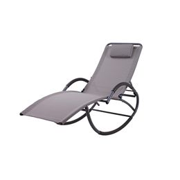 Garden Pleasure Schaukelliege 'Siros' verstellbar grau 63 x 106 x 177 cm