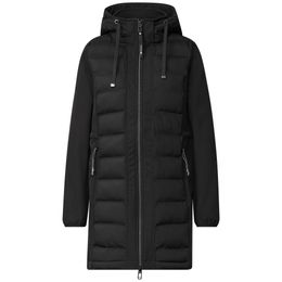 Street One Softshelmantel mit Kapuze und Steppdetails Damen Gr&ouml;&szlig;e XS schwarz Sommerjacke