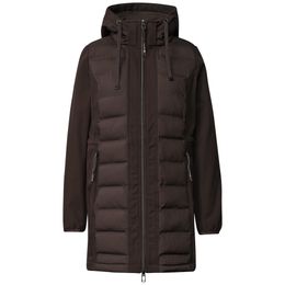 Street One Softshelmantel mit Kapuze und Steppdetails Damen Gr&ouml;&szlig;e L braun Sommerjacke
