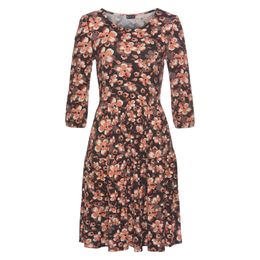 Laura Scott Kleid Damen Gr&ouml;&szlig;e 40 beige / braun / orange / wei&szlig; Sommerkleid