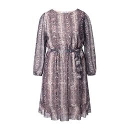 MIAMODA Dress female size 48 Brown / Light grey / White