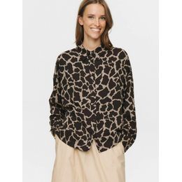 N&uuml;mph N&Uuml;MPH Bluse 'HANA' Damen Gr&ouml;&szlig;e S beige / schwarz