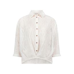 Cartoon Oversize-Bluse mit Kragen Damen Gr&ouml;&szlig;e S creme