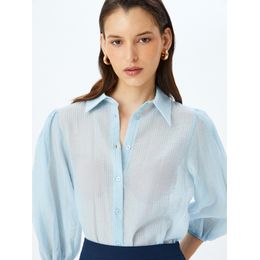 KOTON Bluse Damen Gr&ouml;&szlig;e S hellblau