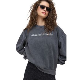 No Matter What Sweatshirt Damen Gr&ouml;&szlig;e S anthrazit / wei&szlig;