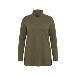 Ulla Popken Shirt in dunkel khaki | Gr.: 58-60
