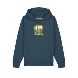 Watapparel Sweatshirt ' Hippies Bus ' Herren Gr&ouml;&szlig;e XXL petrol / mischfarben