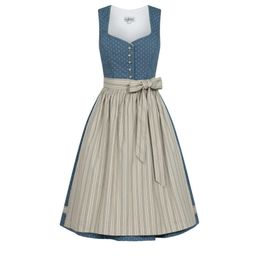 Trachtenhof N&uuml;bler Dirndl 'Midi Dirndl Felicitas' Damen Gr&ouml;&szlig;e 50 blau