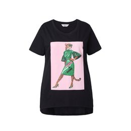 Angel of Style T-Shirt Damen Gr&ouml;&szlig;e XXL braun / gr&uuml;n / rosa / schwarz