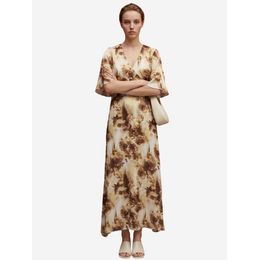 My Fashion Kleid Damen Gr&ouml;&szlig;e 42 braun / gelb / naturwei&szlig; Sommerkleid