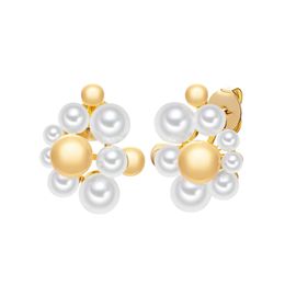 Lulu & Jane Lulu & Jane Ohrringe Damen Gr&ouml;&szlig;e One Size gold / wei&szlig;