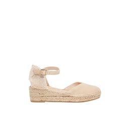 Alhamas Strap Sandals 'Alpargata Cu&ntilde;a 5 cm' female size 39 Sand