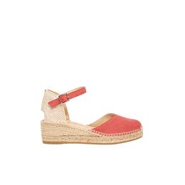 Alhamas Strap Sandals 'Alpargata Cu&ntilde;a 5 cm' female size 39 Dark pink
